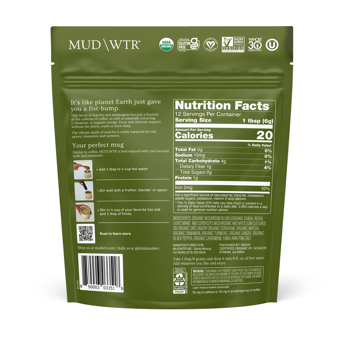 Matcha (12 Serving) – MUD\WTR